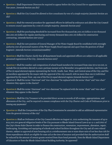 Charter Review Commission - Providence City Council